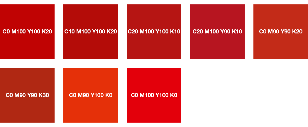 CMYK Colour Codes From Turquoise To C0 M100 Y100 K0